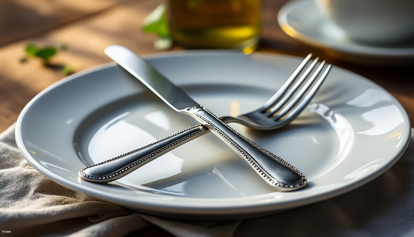 Couvert croisé dans l'assiette : signification au-delà de la table